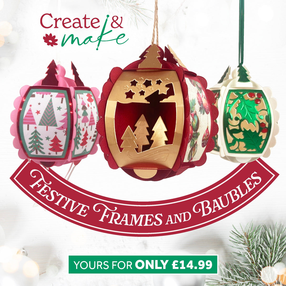 Festive Frames and Baubles Die Set - Create & Make – Tonic Studios USA