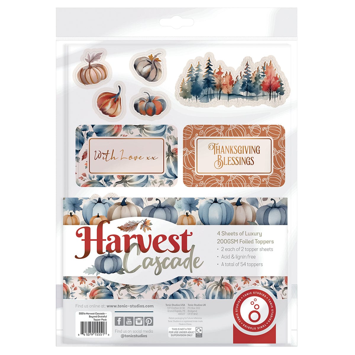 Harvest Cascade Foiled Toppers Collection – Tonic Studios USA