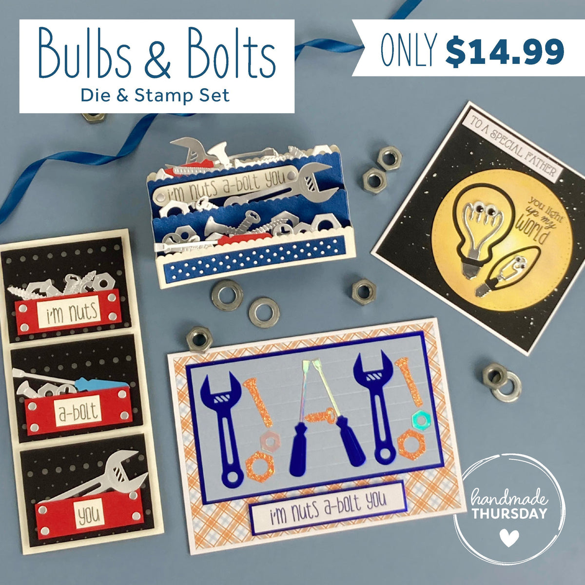 Bulbs & Bolts Die and Stamp Set – Tonic Studios USA