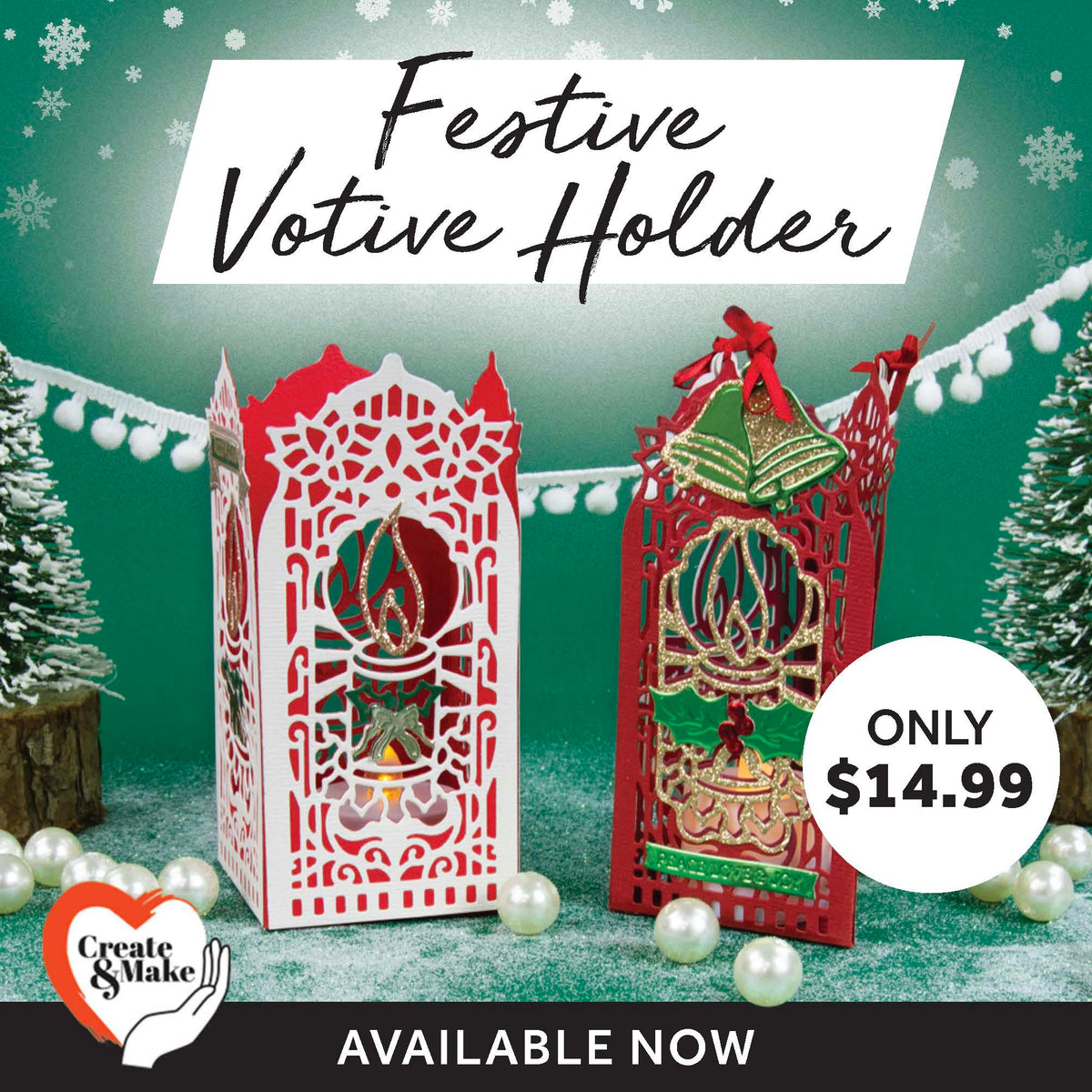 Festive Votive Holder Die Set - Create & Make – Tonic Studios USA