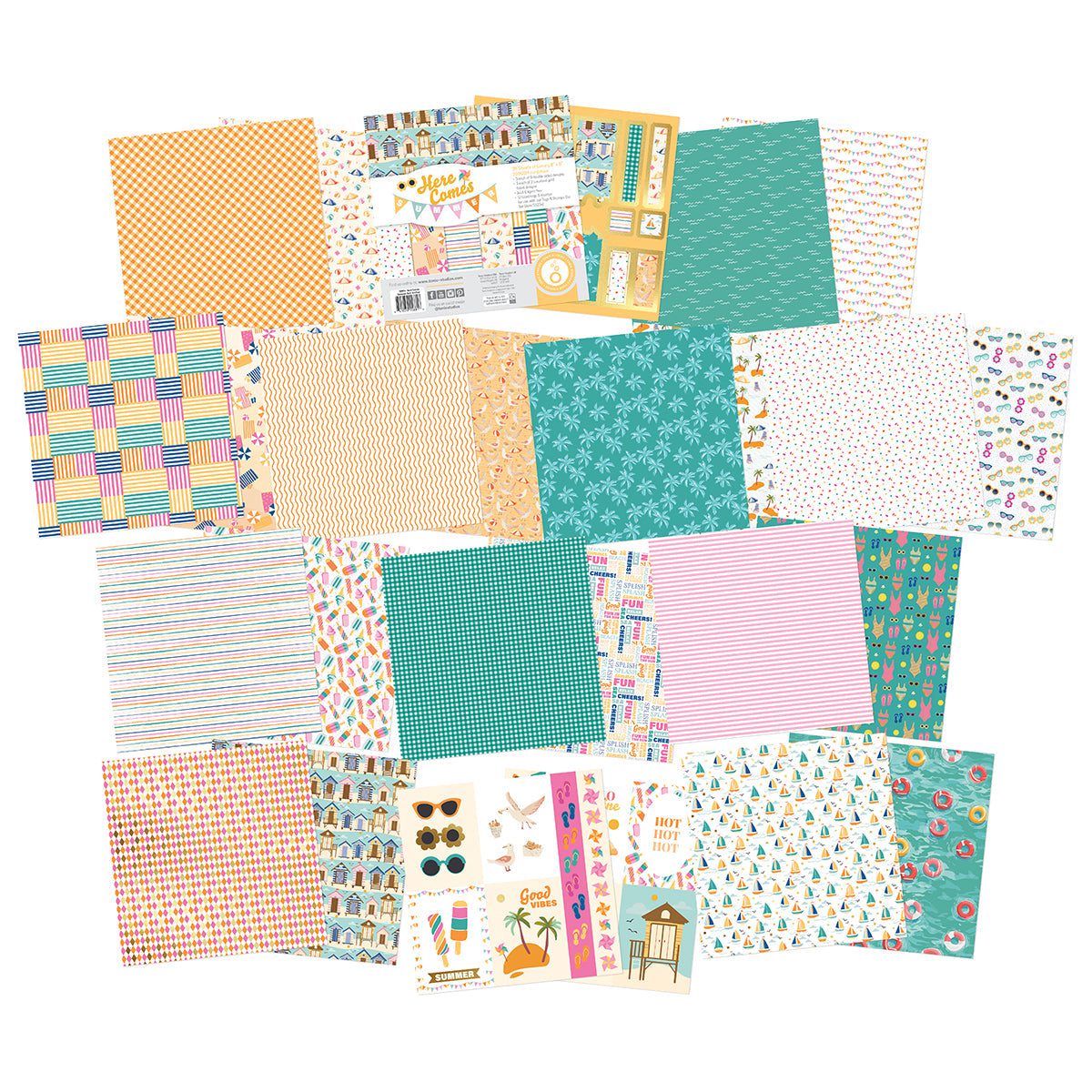 Here Comes Summer - 8"x 8" Patterned Paper Pad – Tonic Studios USA