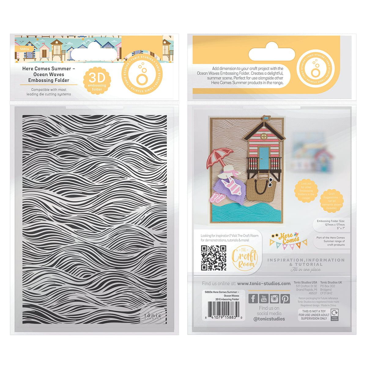 Here Comes Summer - Ocean Waves 3D Embossing Folder – Tonic Studios USA