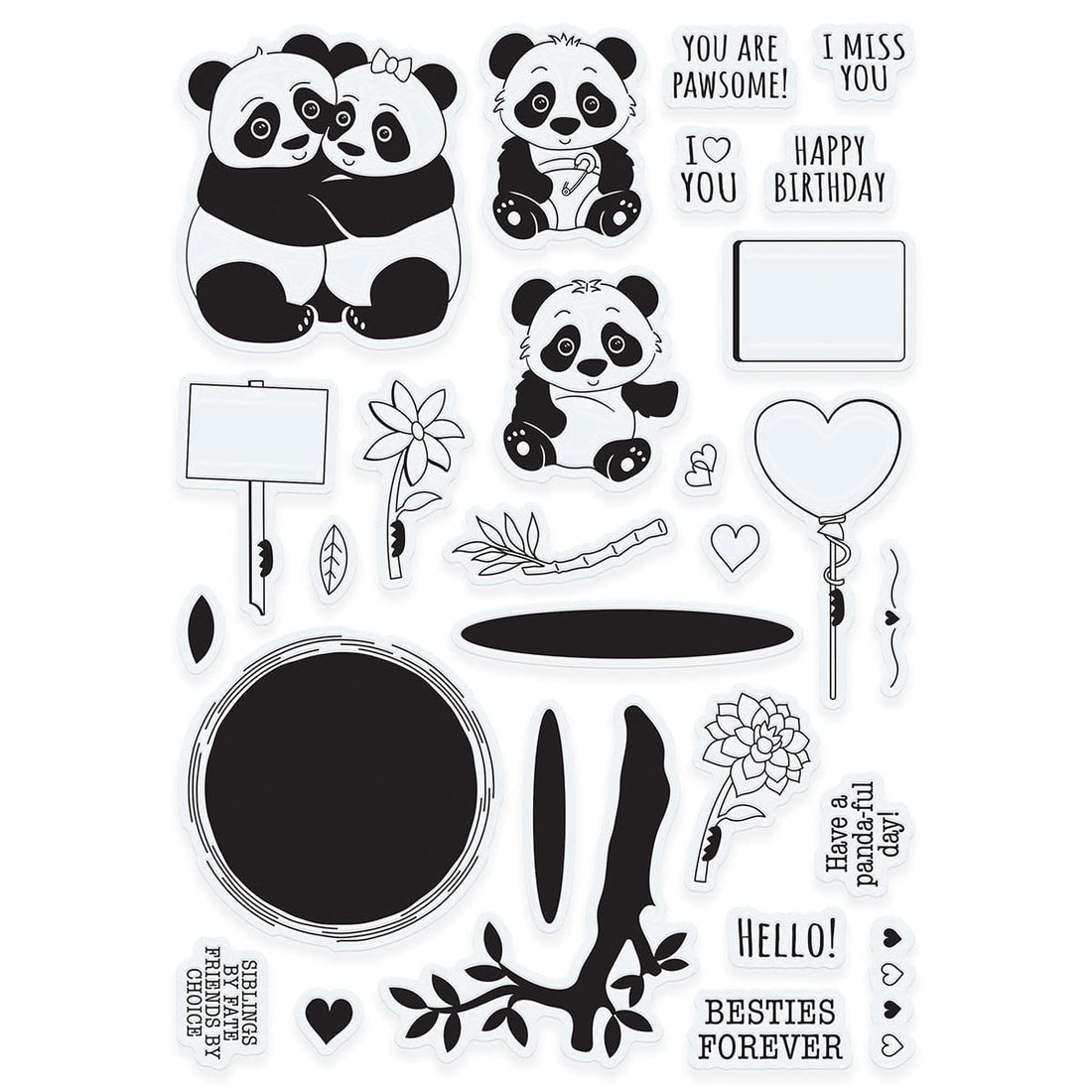 A Panda-ful Creative Collection - Die, Stamp & Stencil Set – Tonic ...