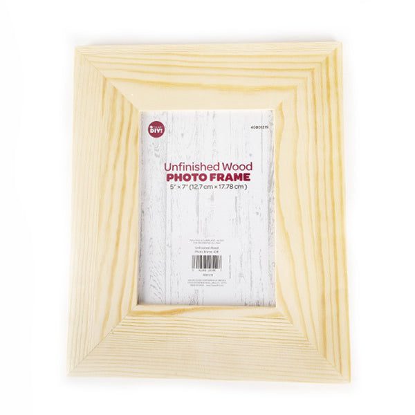 5" x 7" Unfinished Wood Photo Frame from CousinDIY – Tonic Studios USA