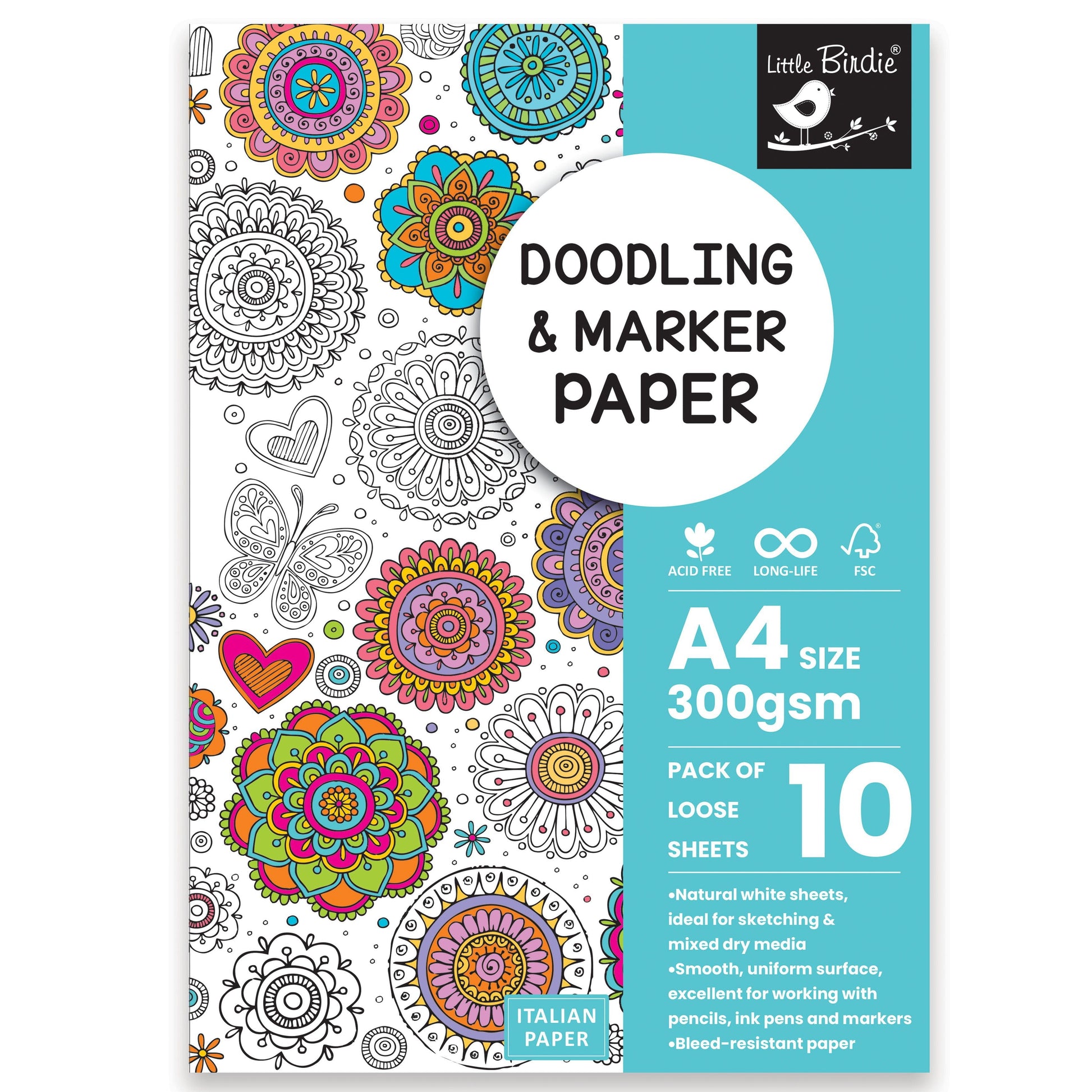 Doodling & Marker Paper - 300gsm, 8.5x11, 60 sheets – Tonic Studios USA