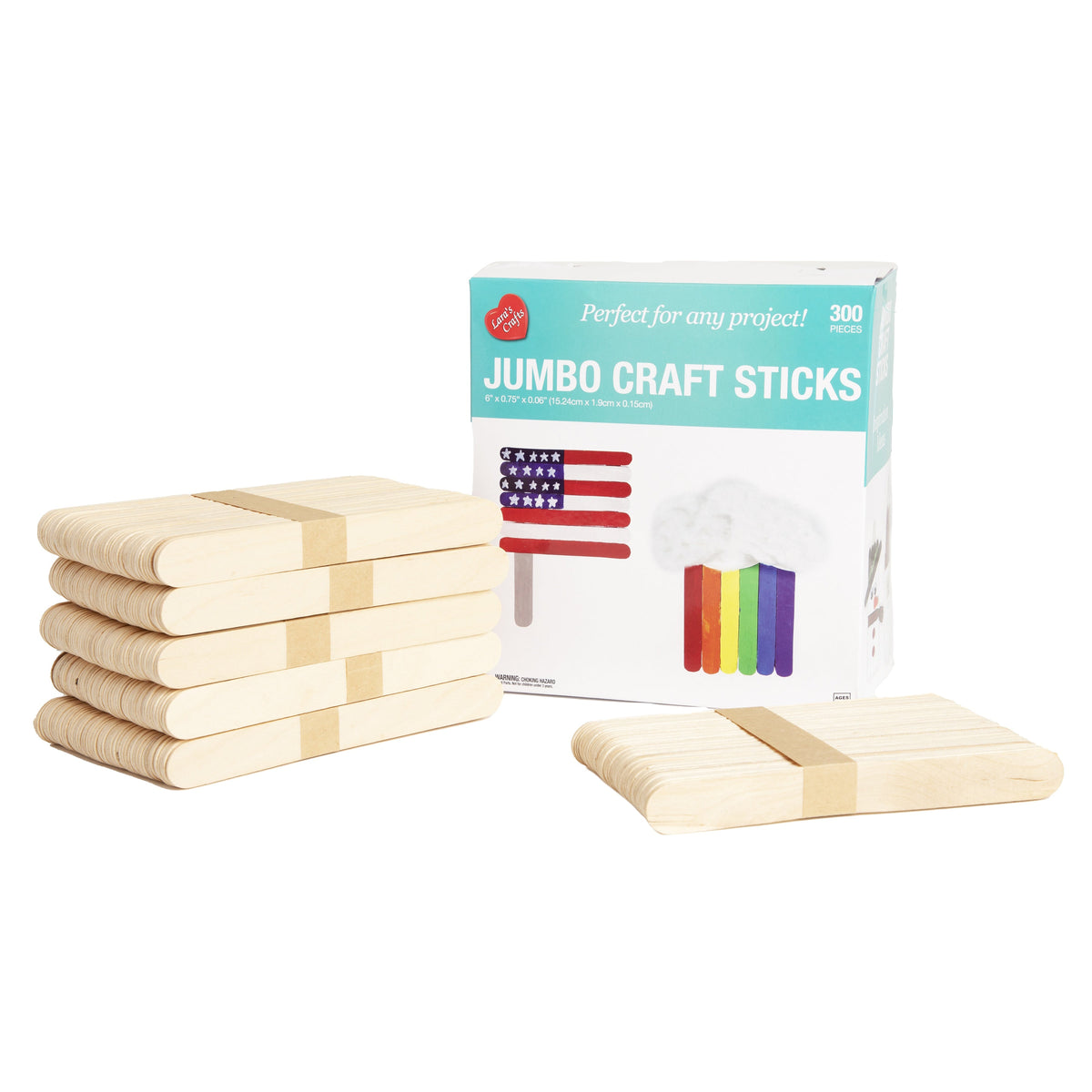 CousinDIY Jumbo Craft Sticks - Natural Wood, 300 pack – Tonic Studios USA