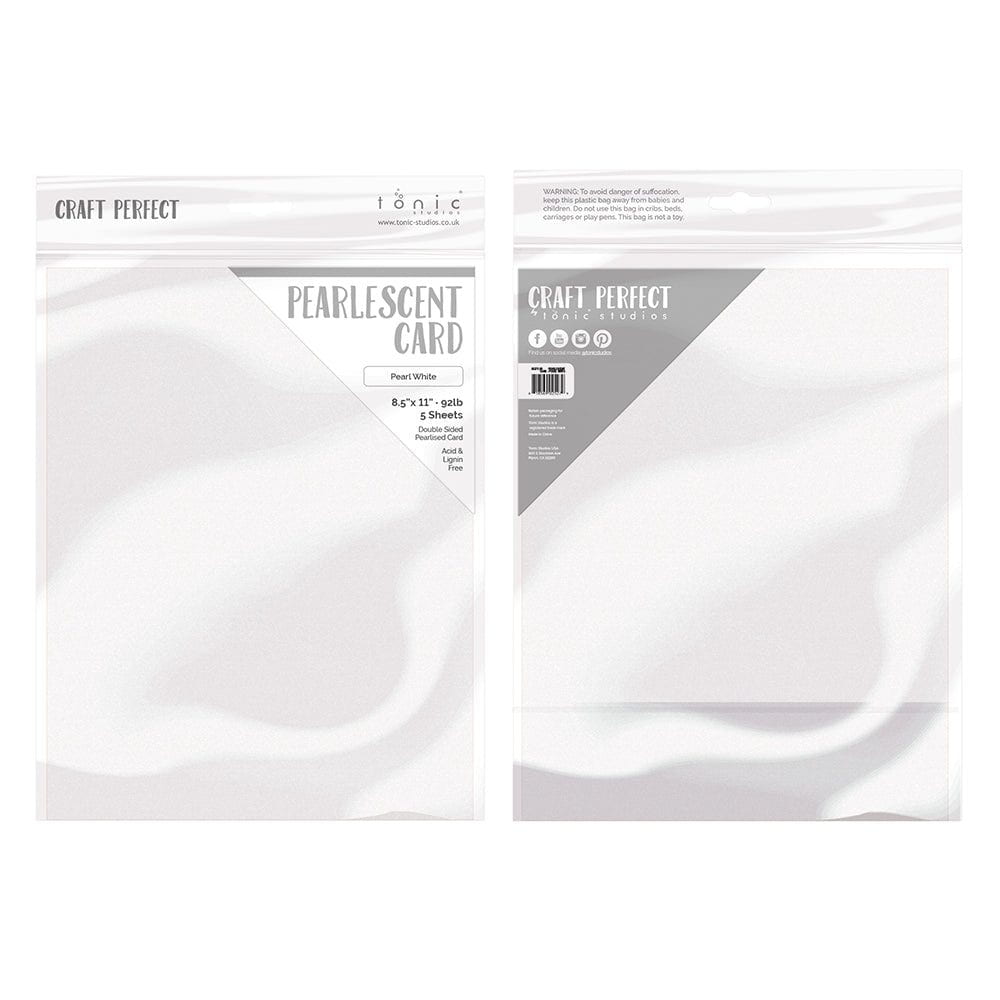 Craft Perfect Pearlescent Cardstock Bundle - Onyx, Ivory and Pearl ...