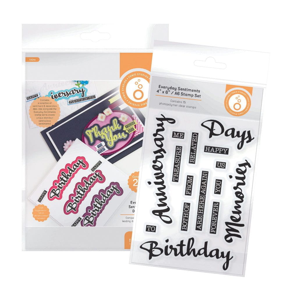 Everyday Sentiment Die & Stamp Set - BF23-03 – Tonic Studios USA